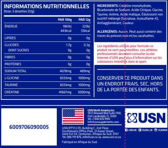 Creatine X4 USN – Créatine en capsules pour la force et la récupération ...